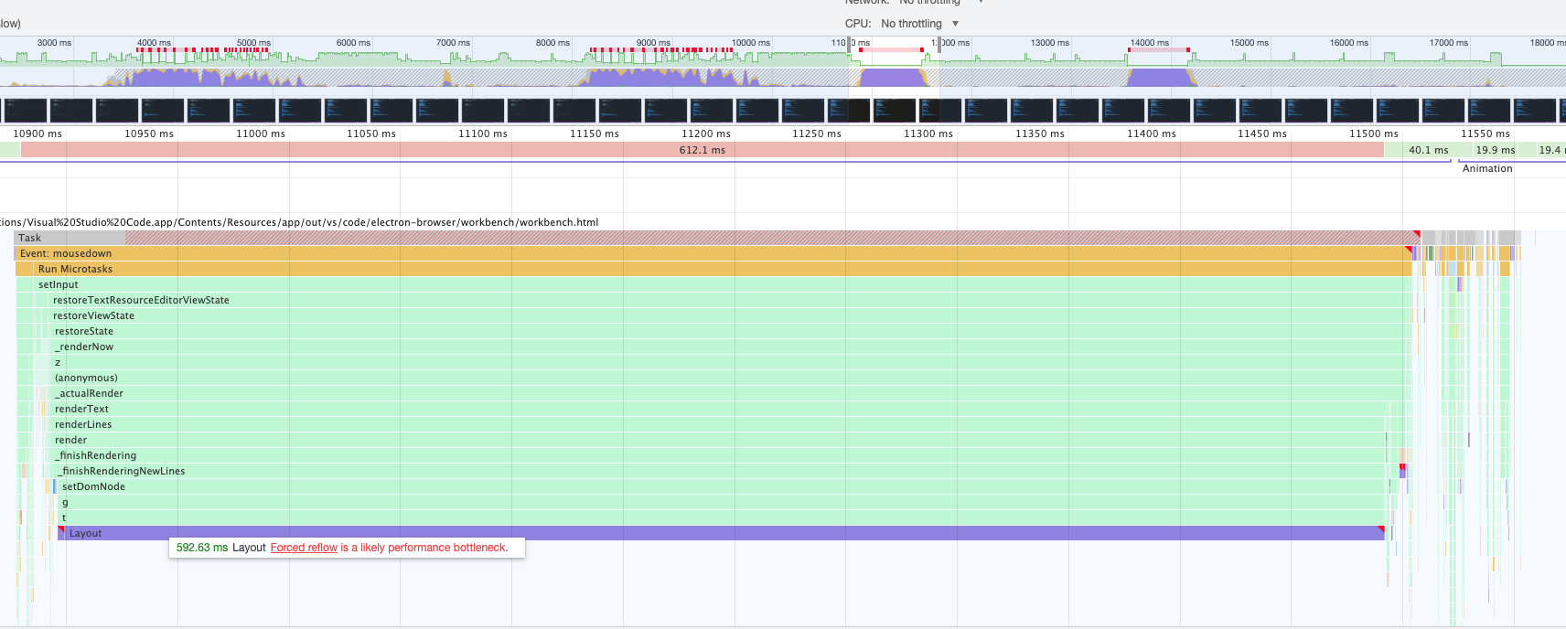 Selecting text is slow, switching tabs to a file with selected text is ...