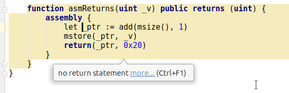 No Return Inspection False Positives · Issue 147 · Intellij Solidityintellij Solidity · Github
