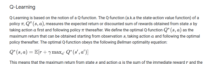 Bellman optimality equation shown as LaTeX source in "Intro to RL ...