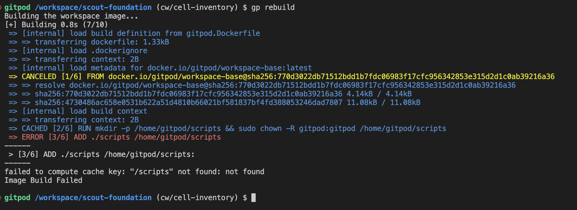Gp Rebuild Has Different Context Conventions · Issue 16409 · Gitpod Iogitpod · Github 7333