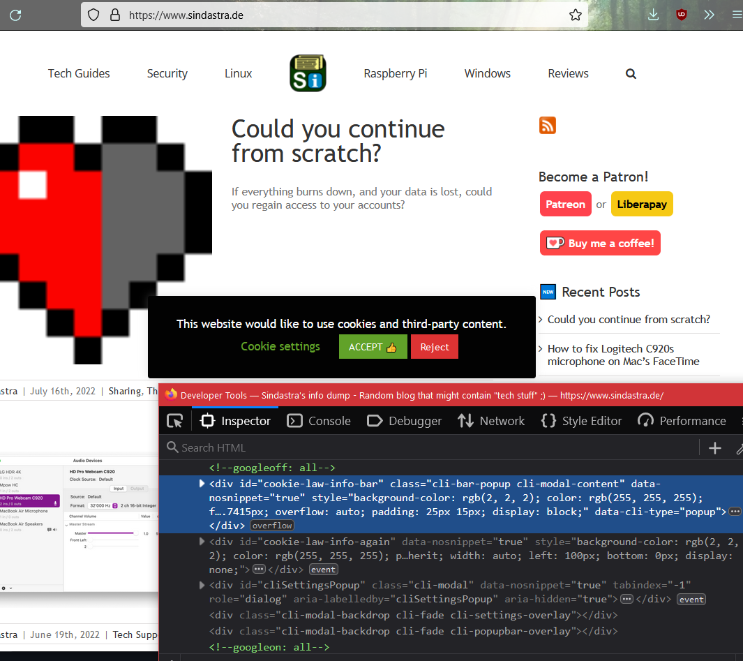 sindastra.de - Cookie notice visible · Issue #13579 · easylist/easylist · GitHub