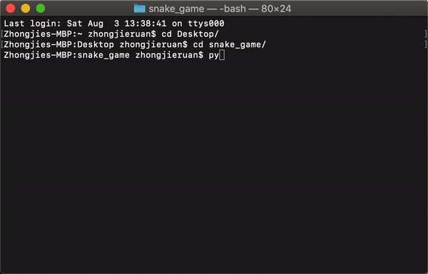 GitHub - chenhunluo321/snake-game: 🐍python snake game