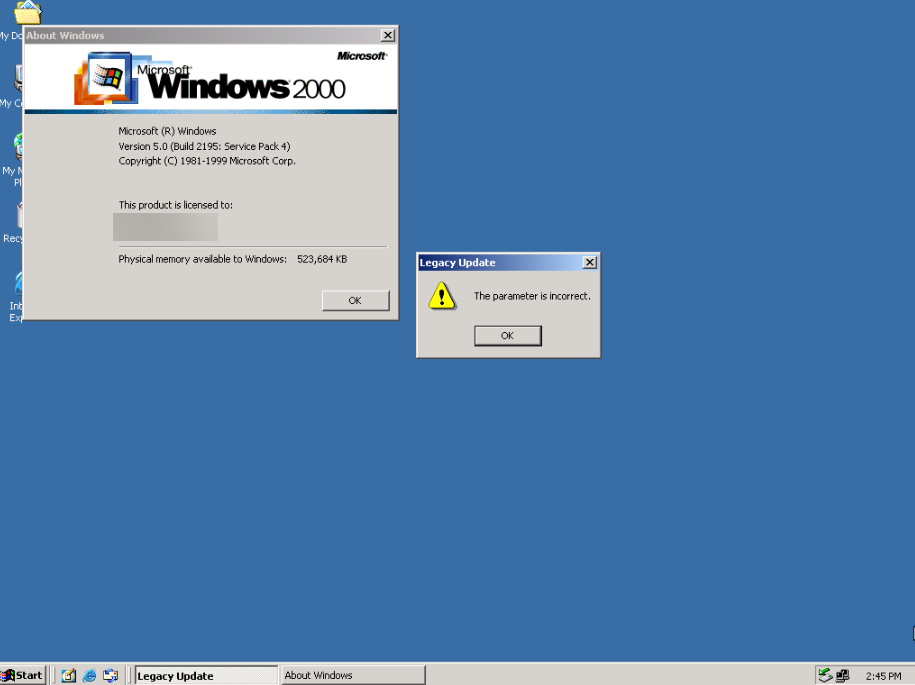 XP SP3 x86 "The parameter is incorrect" · Issue #88 · LegacyUpdate ...