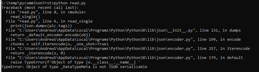plc.tags JSON formatting · Issue #141 · ottowayi/pycomm3 · GitHub