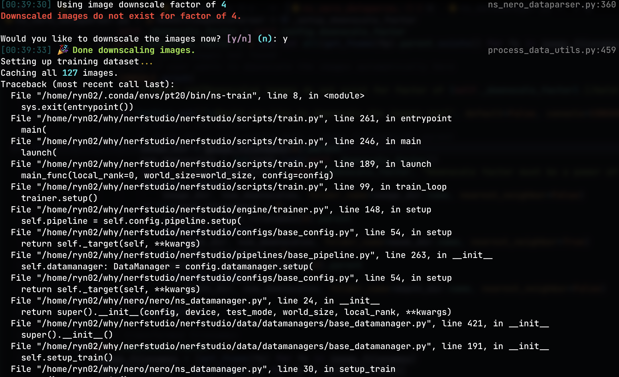ColmapDataParser downscaling images failed · Issue #2329 · nerfstudio ...