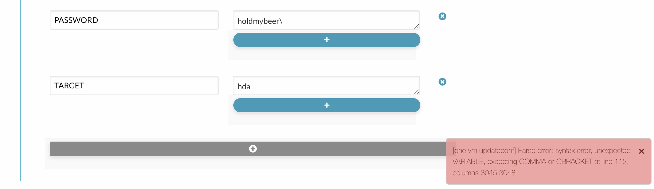 Parse error when update VM in custom vars · Issue #6139 · OpenNebula/one · GitHub