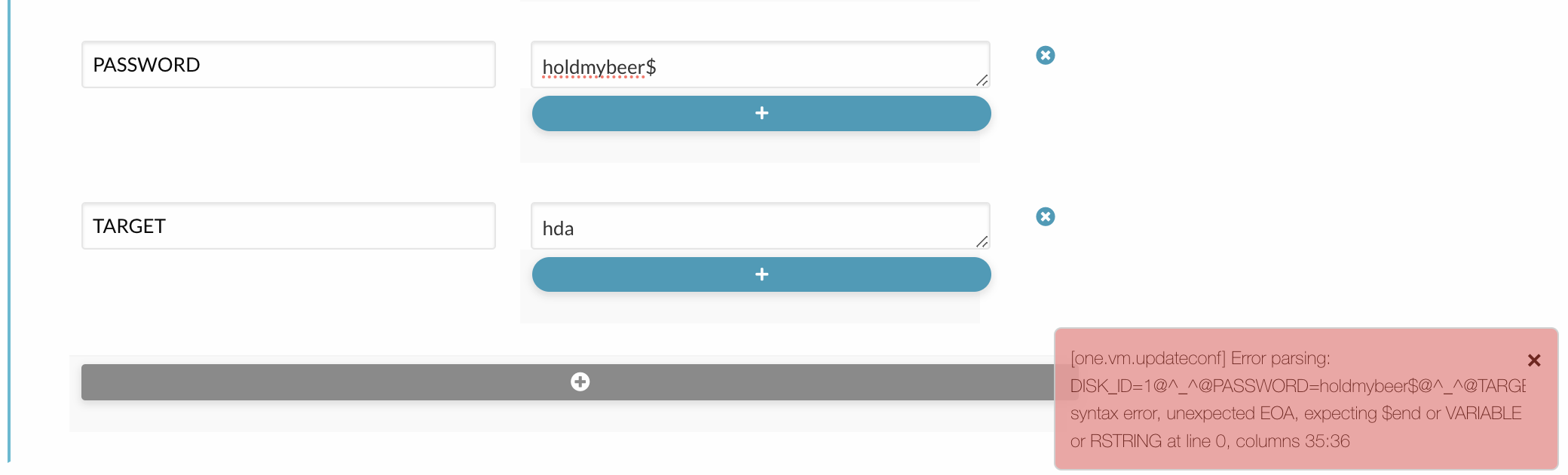 Parse error when update VM in custom vars · Issue #6139 · OpenNebula/one · GitHub