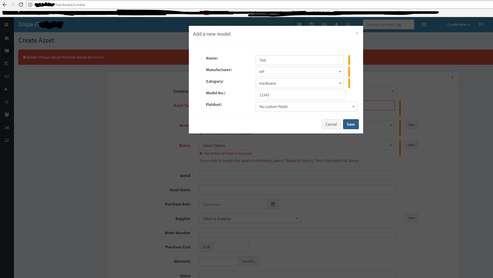 Issue to create new asset from dashboard · Issue #3983 · snipe/snipe-it · GitHub