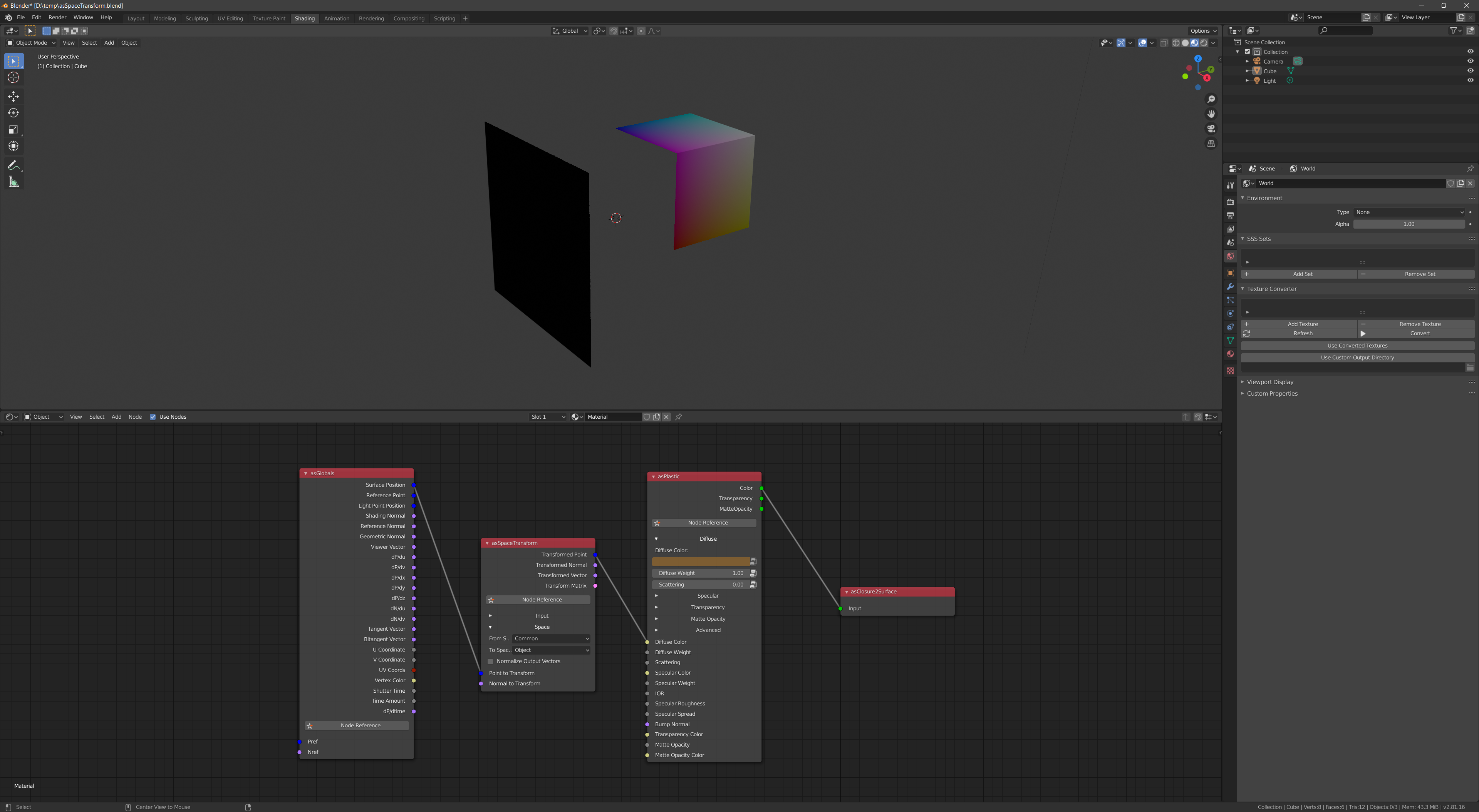 Error messages with asSpaceTransform OSL node · Issue #482 · appleseedhq/blenderseed · GitHub