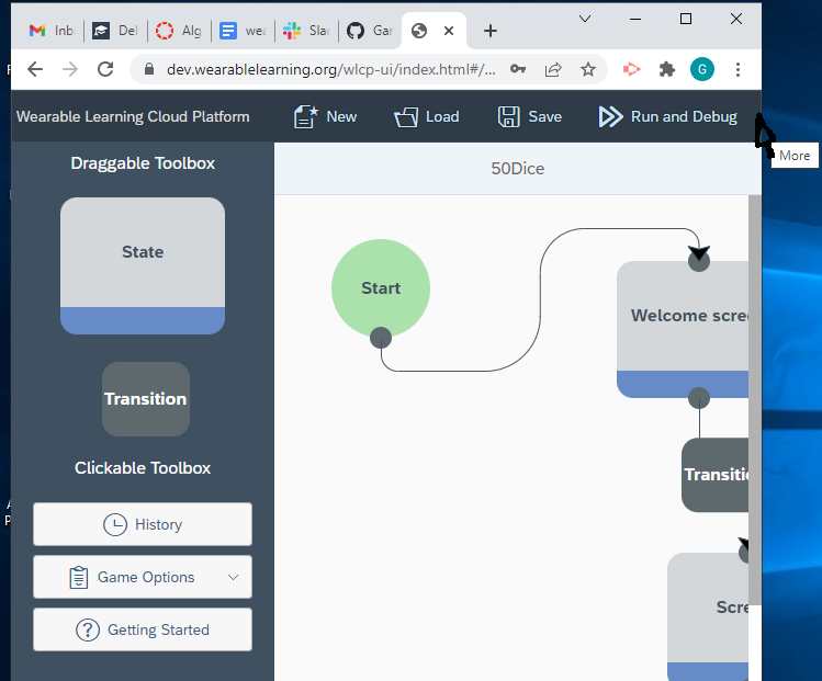 Game Editor : Main toolbar buttons bunch up when the screen is small · Issue #184 · wearable ...