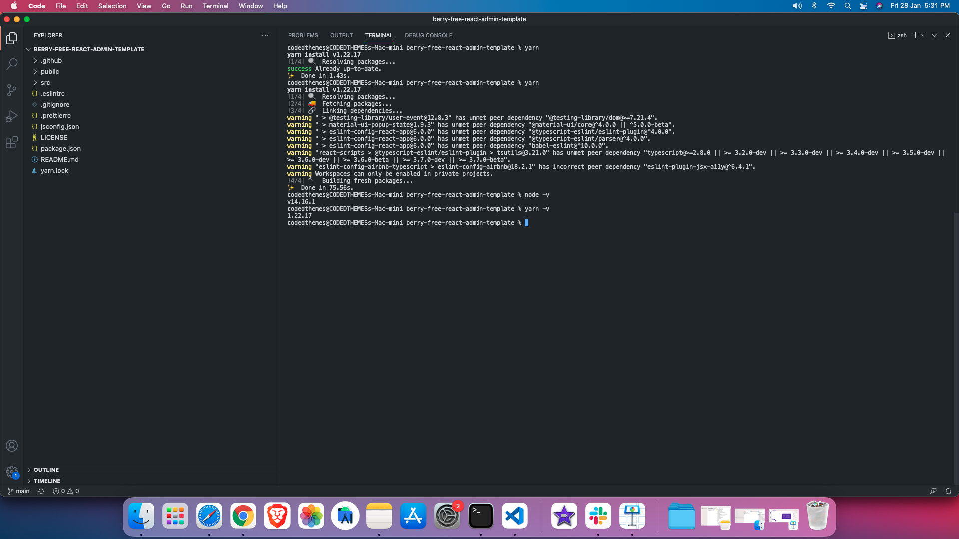 Issue Yarn Compilation + Server start · Issue #16 · codedthemes/berry ...