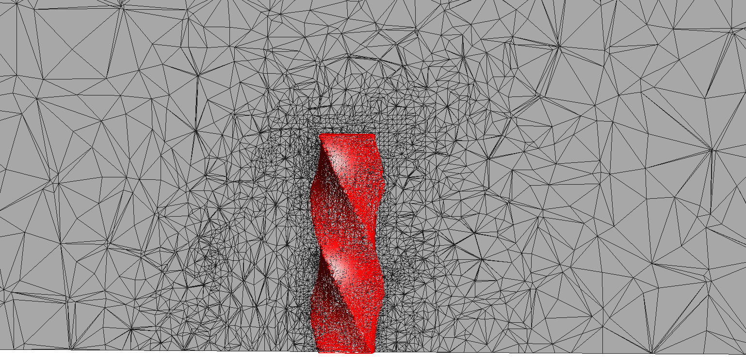 Embedded CFD solver seems to have troubles capturing sharp edges ...