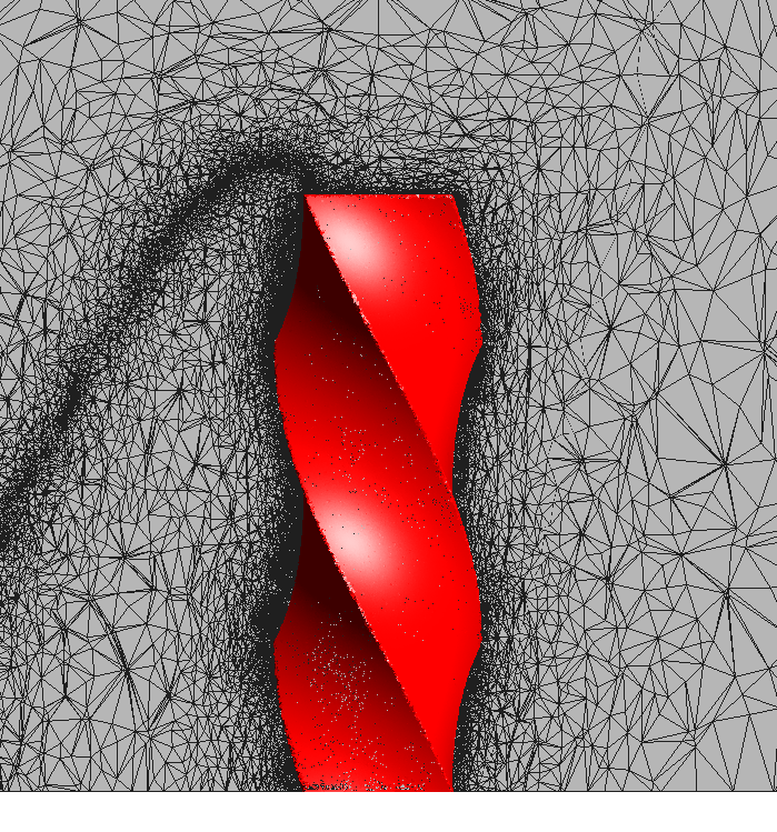 Embedded CFD solver seems to have troubles capturing sharp edges ...