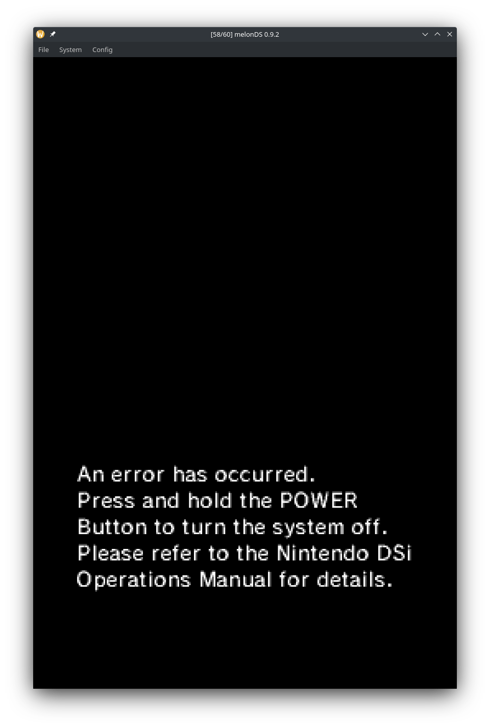 DSi System Software v1.3E crashes on boot · Issue #1371 · melonDS-emu ...