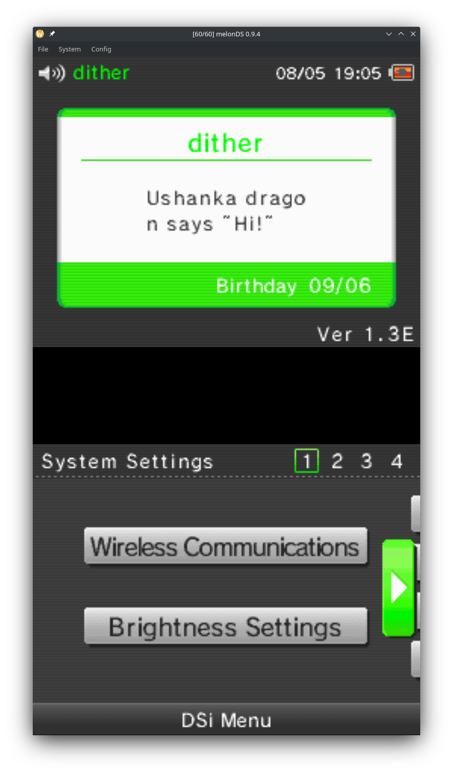 DSi System Software v1.3E crashes on boot · Issue #1371 · melonDS-emu ...