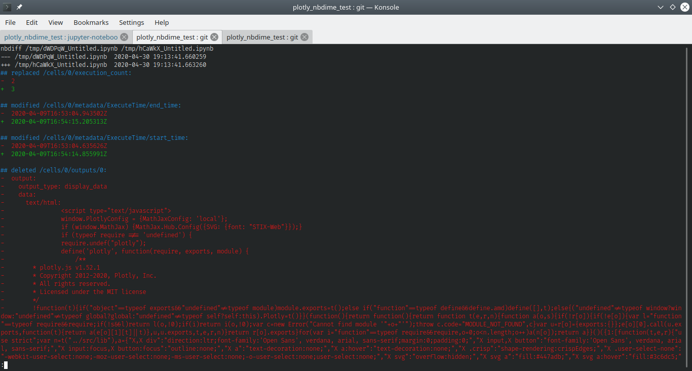 Nbdime With Plotly Creates Huge Commit Diffs · Issue 520 · Jupyternbdime · Github