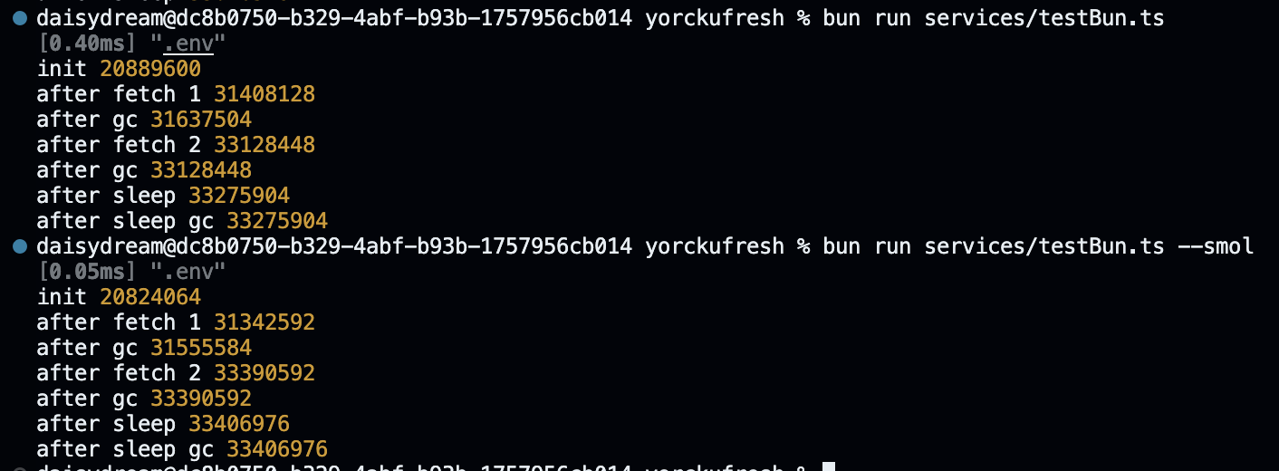Memory usage keeps increasing while heapSize remains unchanged · Issue #3065 · oven-sh/bun · GitHub
