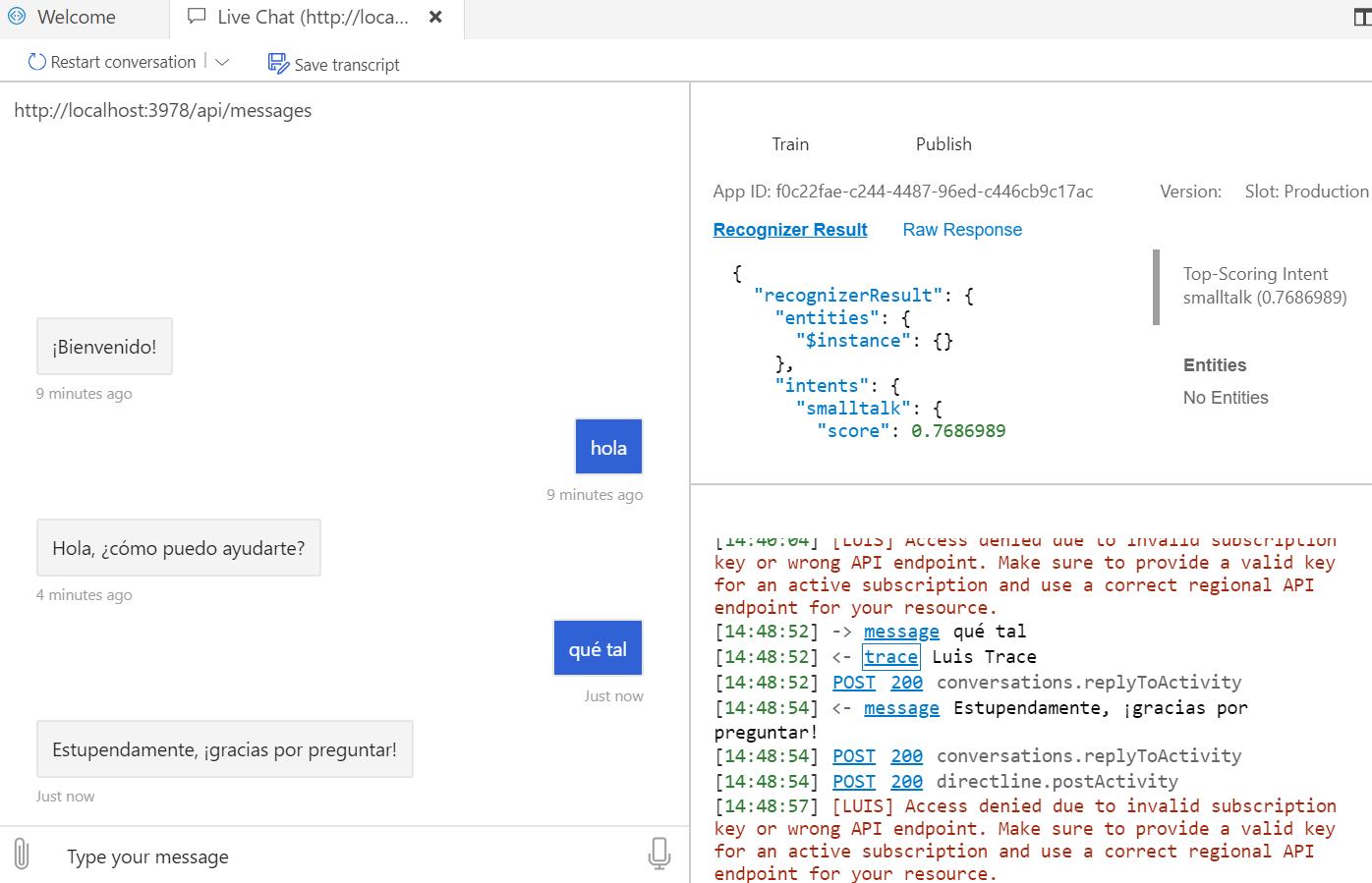 Inspecting LUIS Traces gives you an Access Denied error · Issue #1967 ...