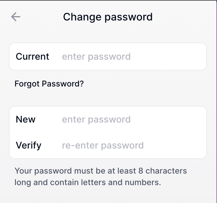 Capitalize placeholder text on change password screen · Issue #944 ...