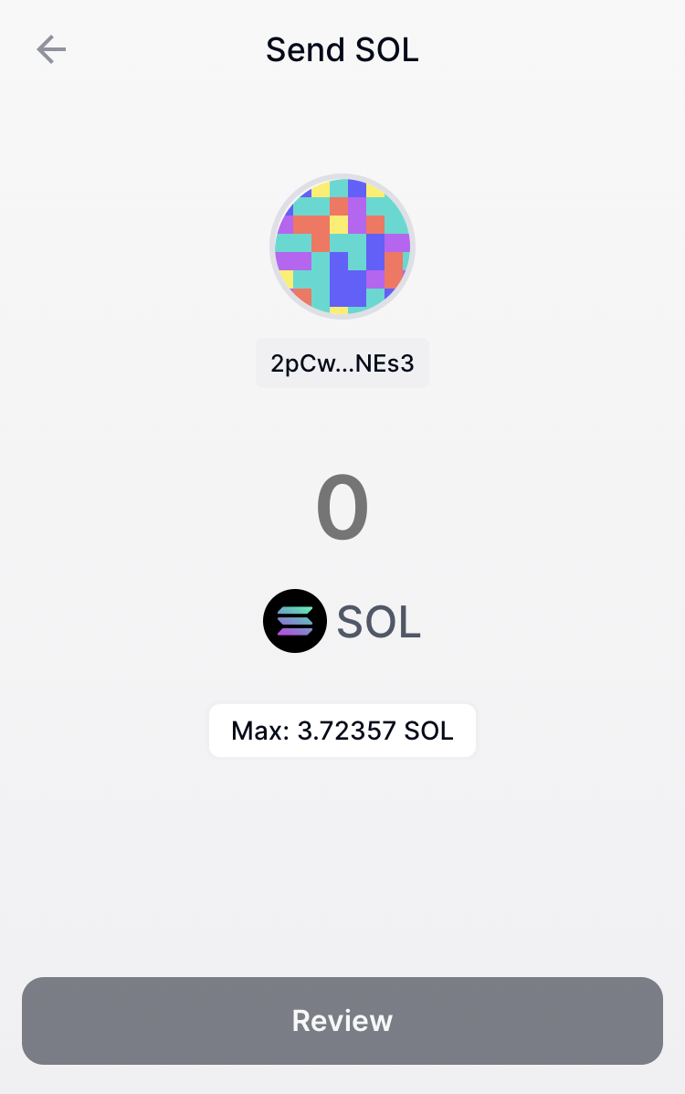 username and avatar missing from send screen when exact address of backpack user entered · Issue ...