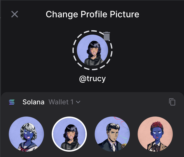 Dark mode only - Change border color on selected NFT in NFT drawer when changing pfp · Issue ...