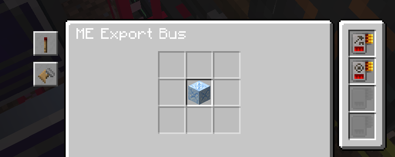 AE Export Bus expoting "Flawed Budding Certus Quartz" into ME Interface ...