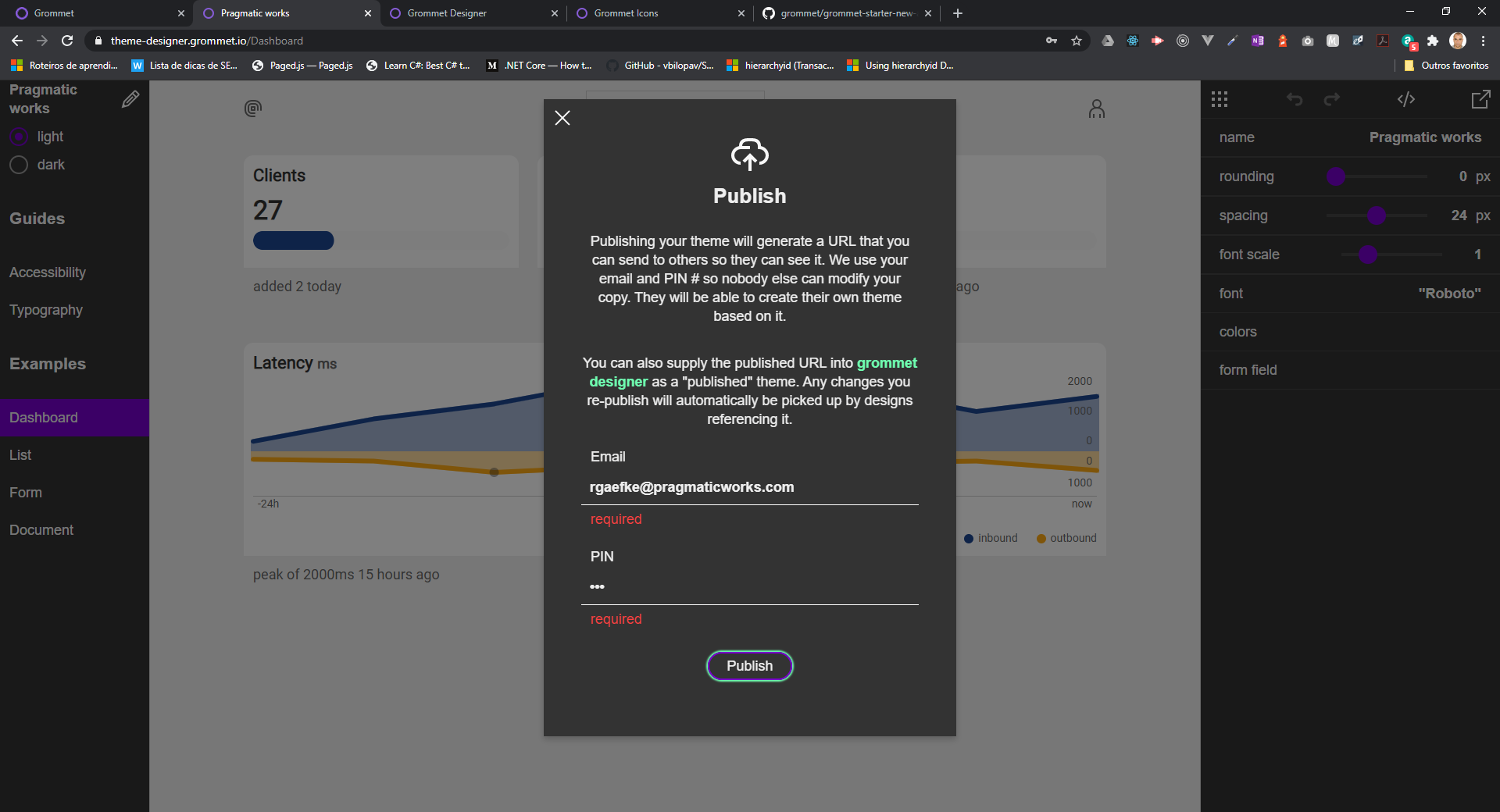 Publishing Theme Error · Issue 4476 · Grommetgrommet · Github 