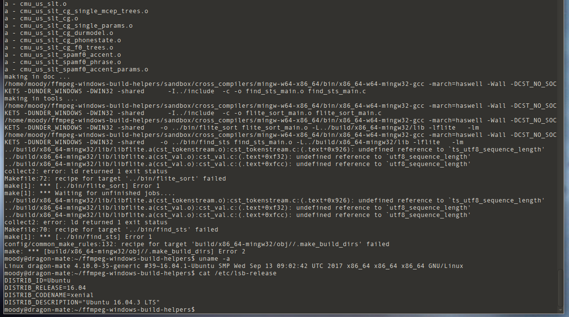 linker fail | utf8_sequence_length | libflite 2.0.0 · Issue #260 · rdp/ffmpeg-windows-build ...
