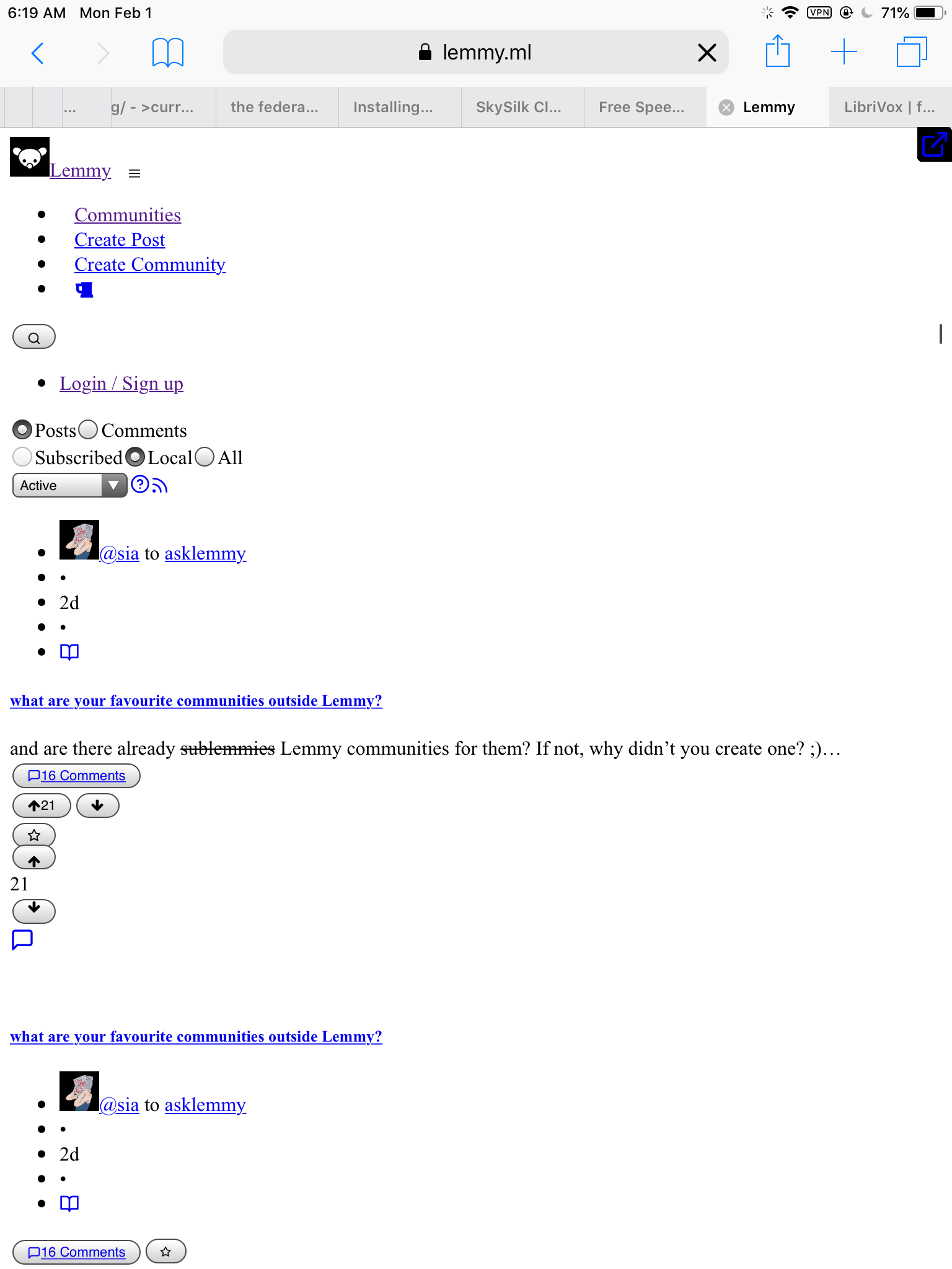 Ipad formatting · Issue #160 · LemmyNet/lemmy-ui · GitHub