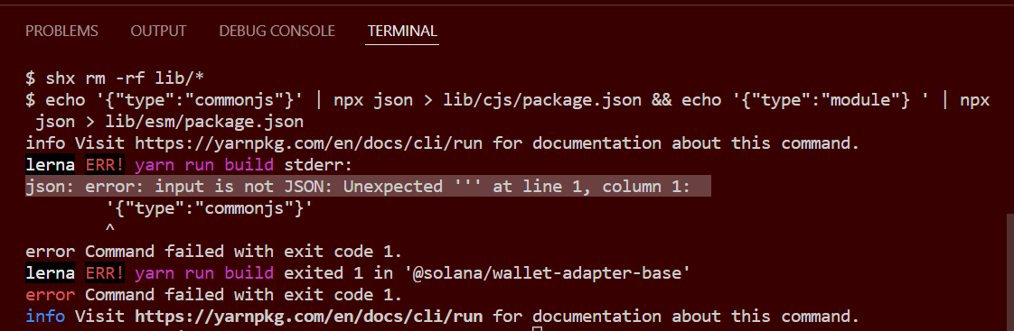 Yarn build issue - Microsoft . Windows 11? · Issue #388 · anza-xyz/wallet-adapter · GitHub