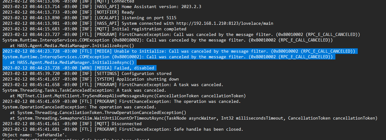 Bug: [FTL] [MEDIA] Unable to initialize: Call was canceled by the message filter. · Issue #271 ...
