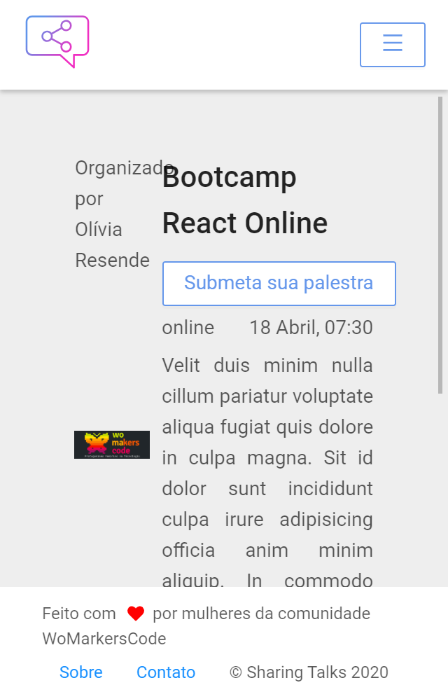 Correção: Meus Eventos responsivos · Issue #223 · React-Bootcamp ...