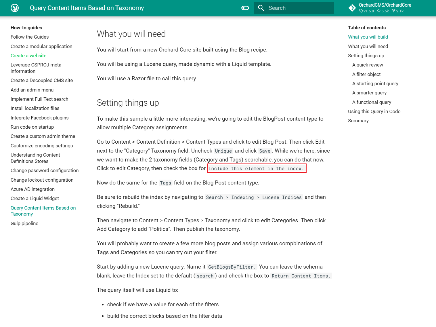 Doc Query Content Items Based Taxonomy Incorrect · Issue 13538 · Orchardcms Orchardcore · Github