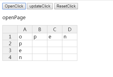 I can’t reset/reinitialize the table after I have opened a table with ...