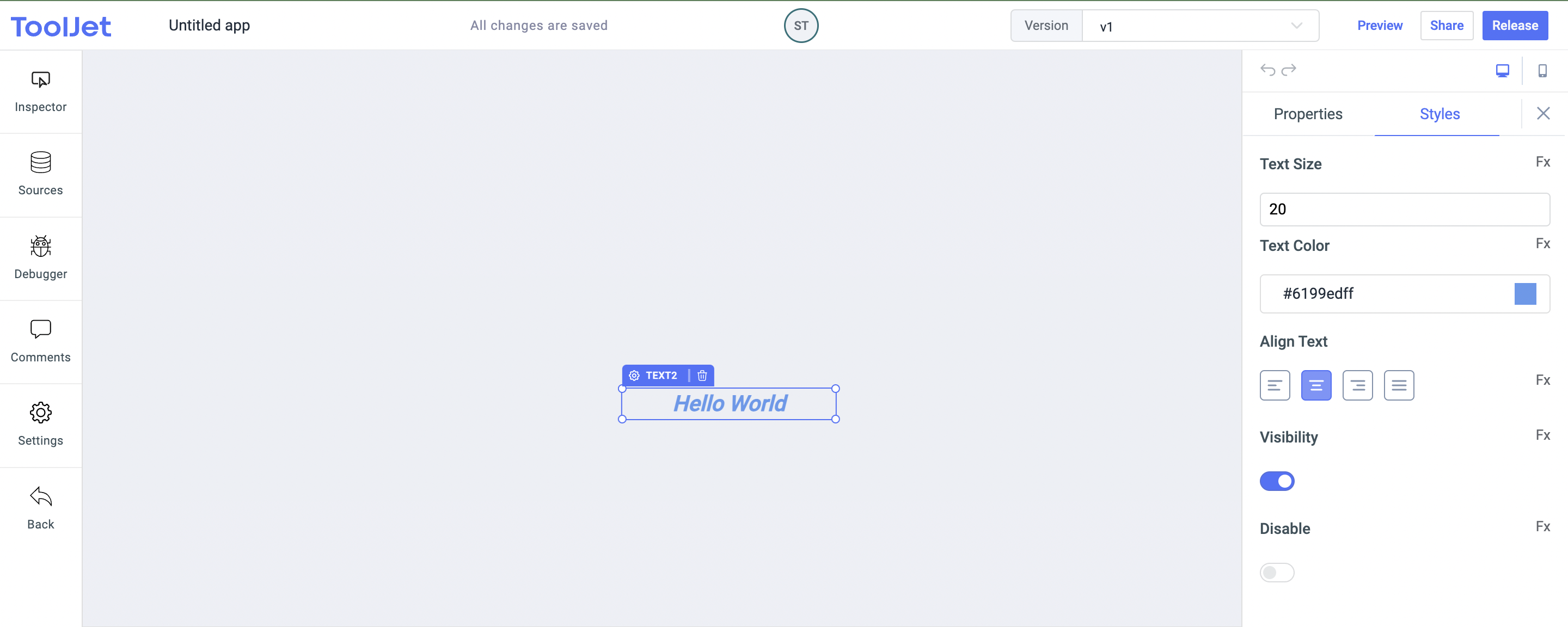 Fix Text Alignment Issue 3268 ToolJet ToolJet GitHub