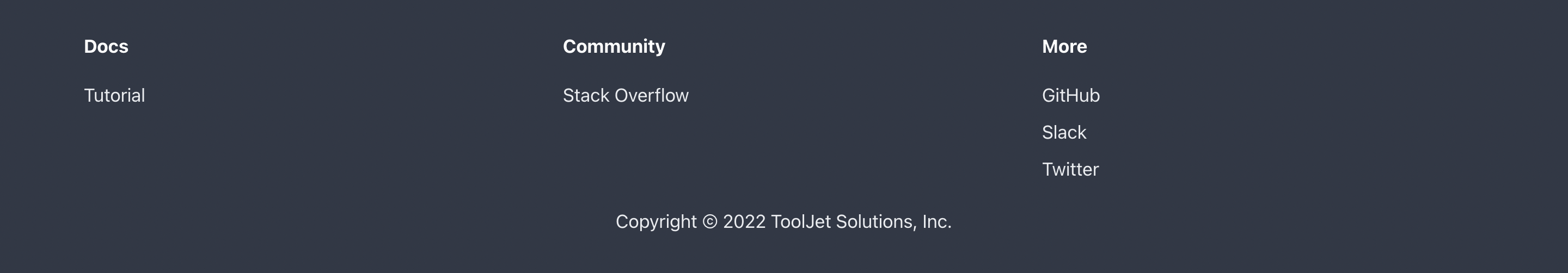 [bug]: Update the footer items and layout · Issue #3857 · ToolJet/ToolJet · GitHub