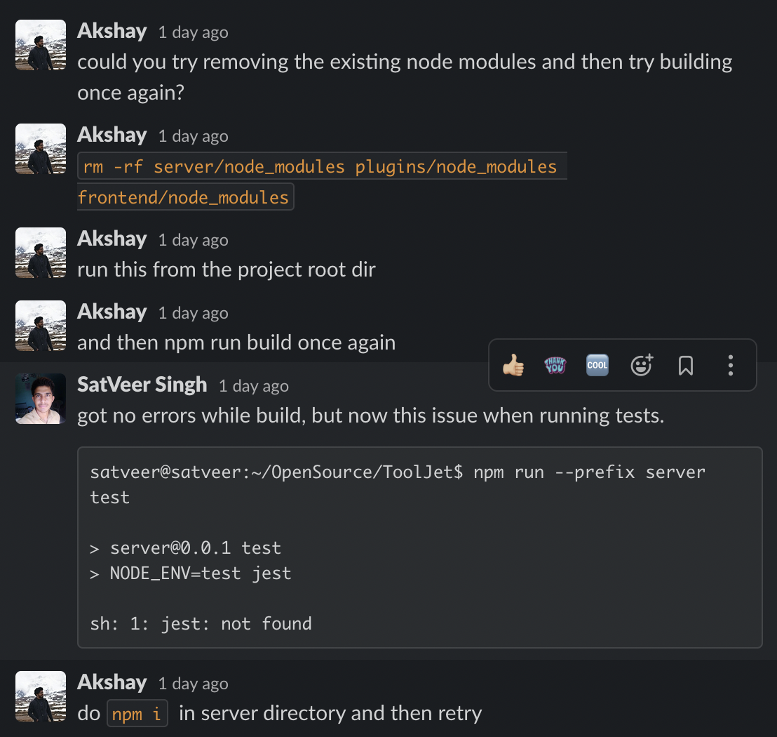 Get error after running 'npm run build' command · ToolJet ToolJet · Discussion #4027 · GitHub