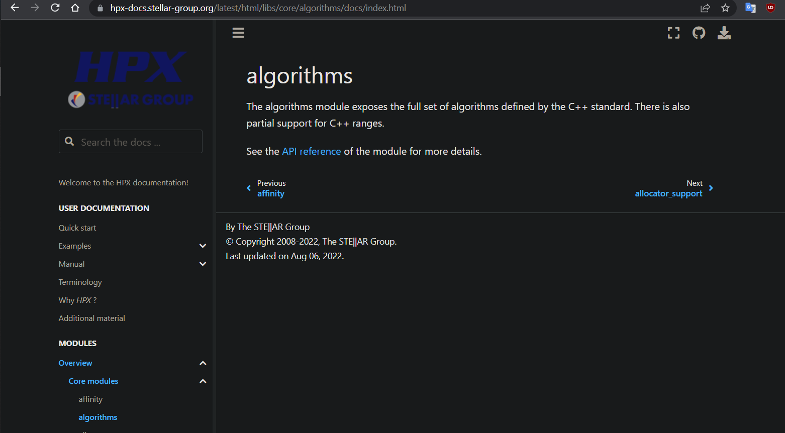 Broken Links to the Documentation page in readme.rst · Issue #6214 · STEllAR-GROUP/hpx · GitHub