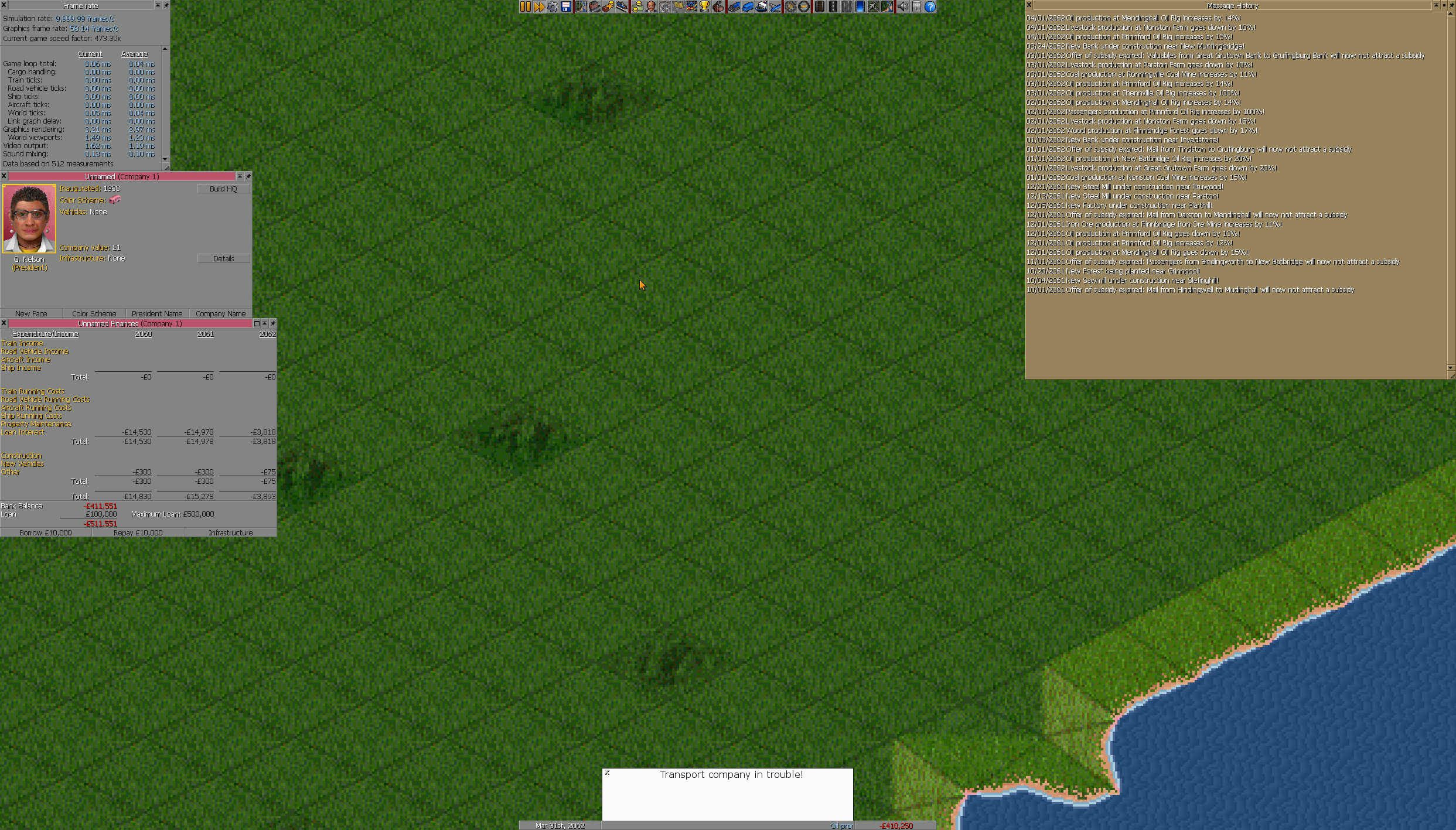 Crash of OpenTTD master gf81cb0a90d possibly after trying to sell the default human user · Issue ...