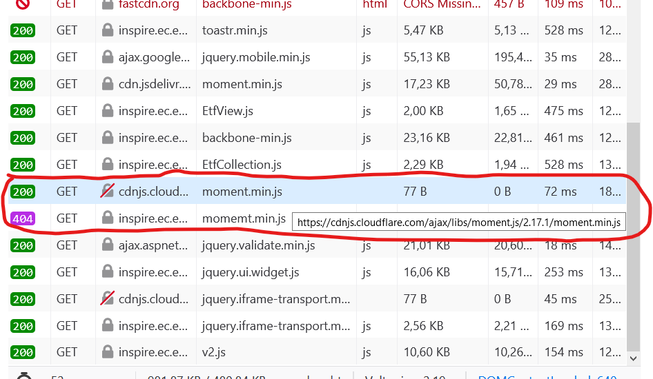 Script Load Error When Loading Etf Web Interface · Issue 372 · Inspire