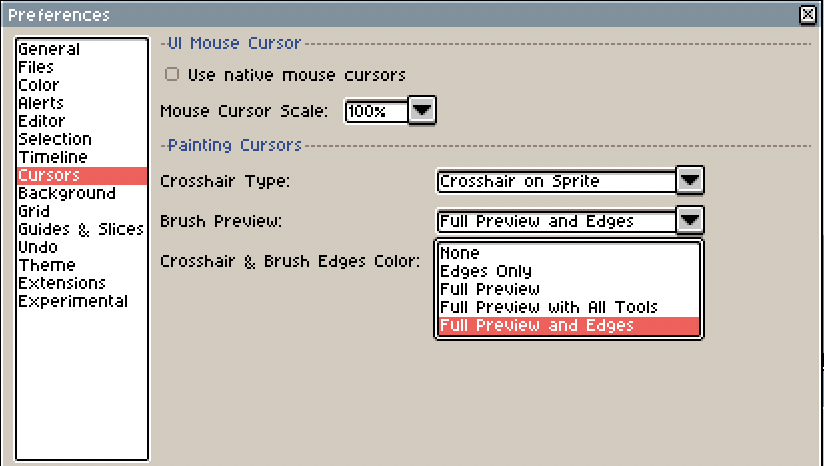 Fix Full Preview and Edges setting on Cursors preferences · Issue #3188 ...