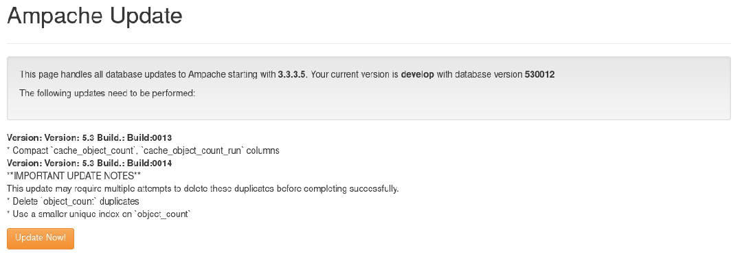 MySQL database error when updating to version 530013 · Issue #3208 · ampache/ampache · GitHub