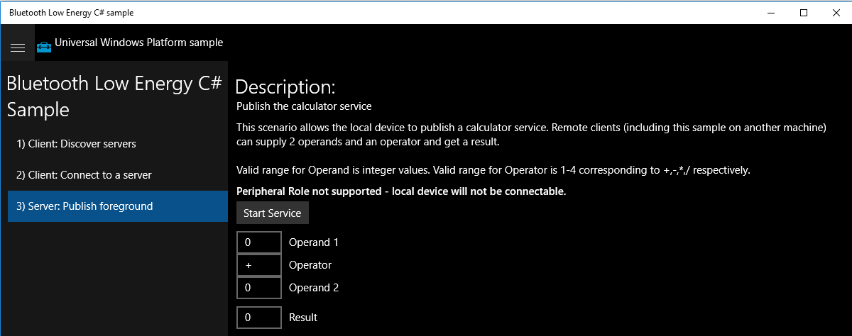 BLE Server/ Client · Issue #736 · microsoft/Windows-universal-samples ...