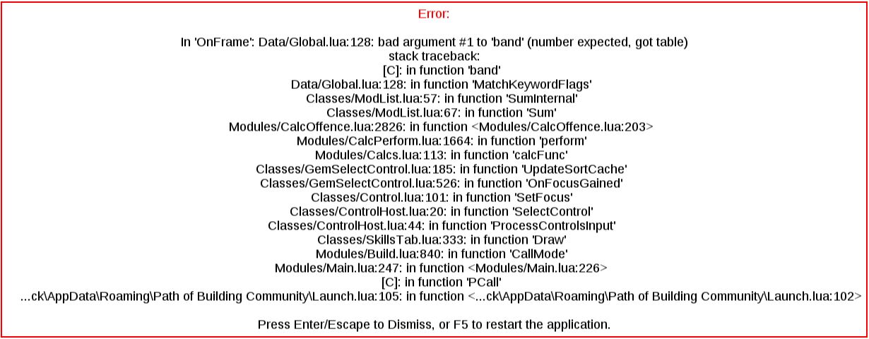 Crash on gem selector · Issue #1933 · PathOfBuildingCommunity/PathOfBuilding · GitHub