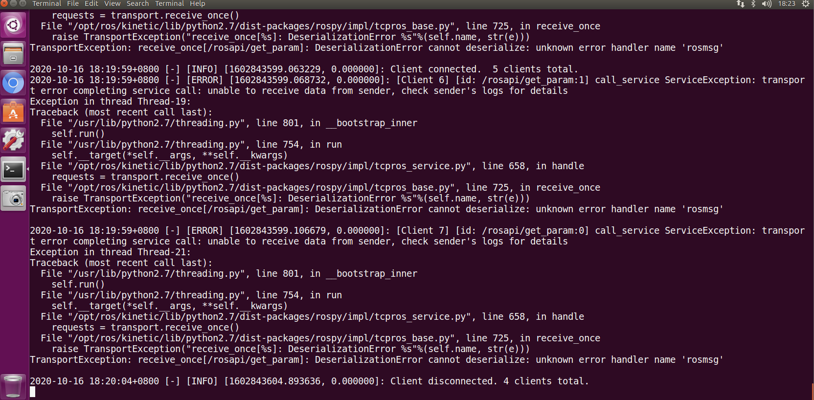 Ros Bridge Connects But Throws An Error Unknown Error Handler Name Rosmsg · Issue 348