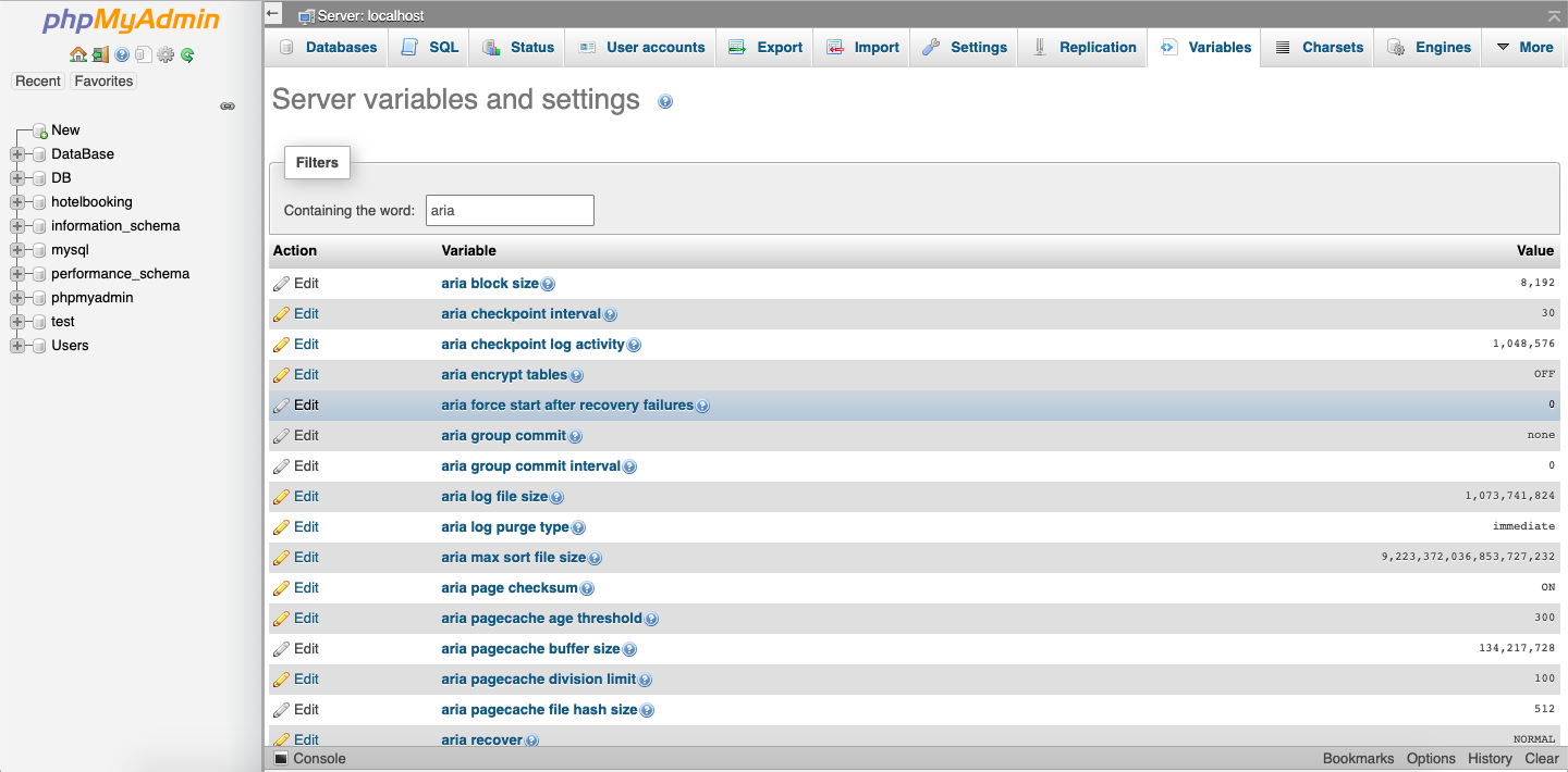 Improve Filter Method in server variables page · Issue #15174 · phpmyadmin/phpmyadmin · GitHub