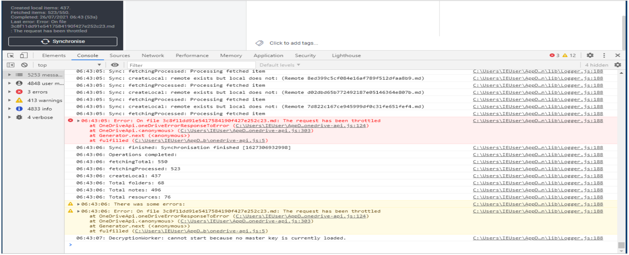 OneDrive throttling kills sync process · Issue #5244 · laurent22/joplin · GitHub