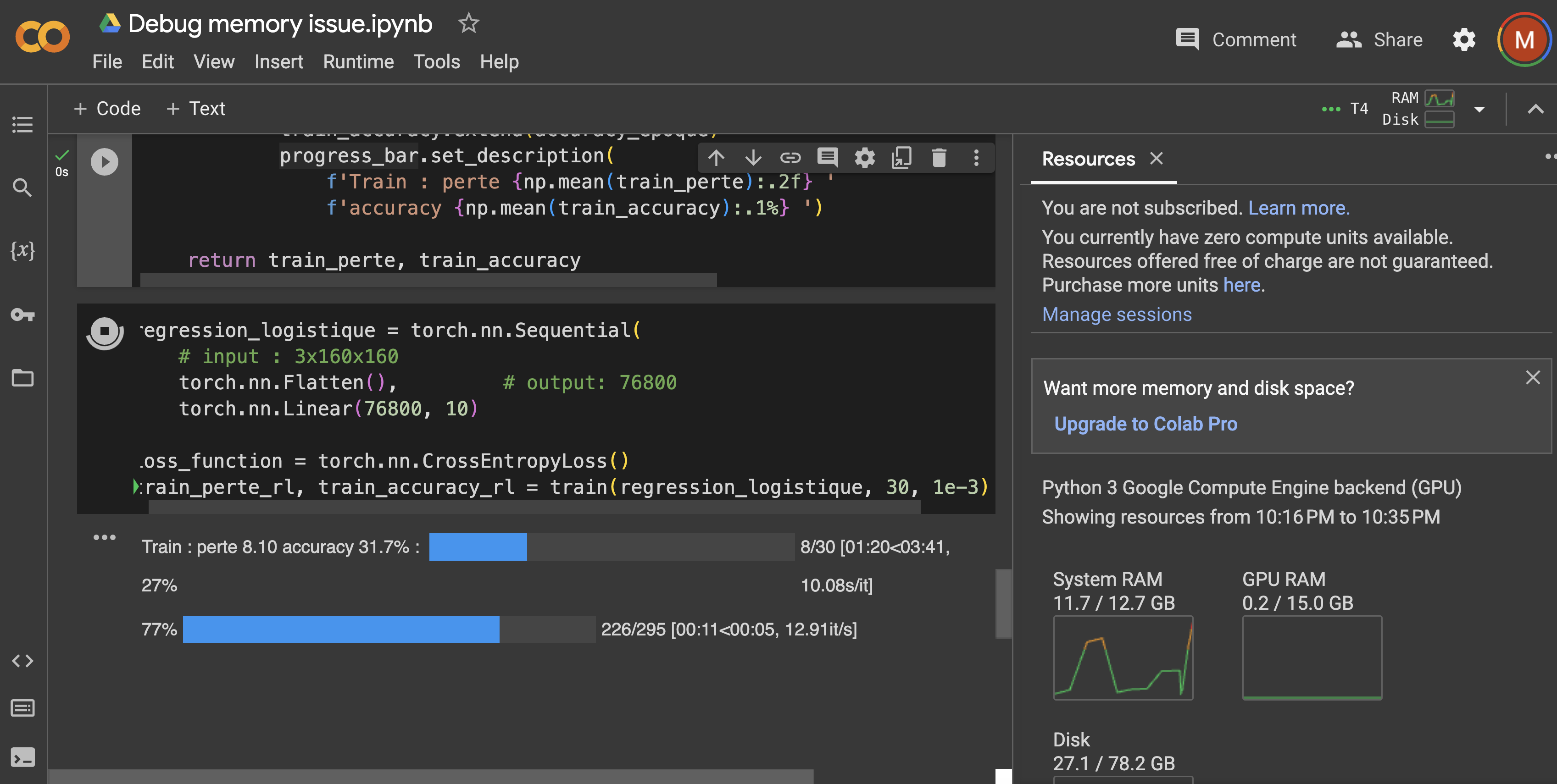 RAM usage keeps increasing when using `loss.detach().cpu().numpy()` · Issue #4150 · googlecolab ...