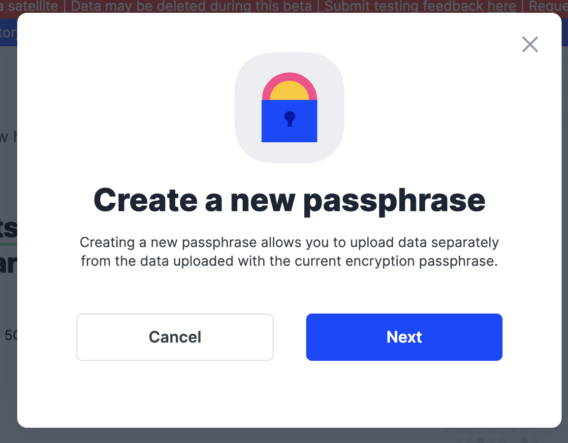 Satellite Ui Replace Cancel With Back Button In Manage Passphrase Modals · Issue 5463 · Storj 