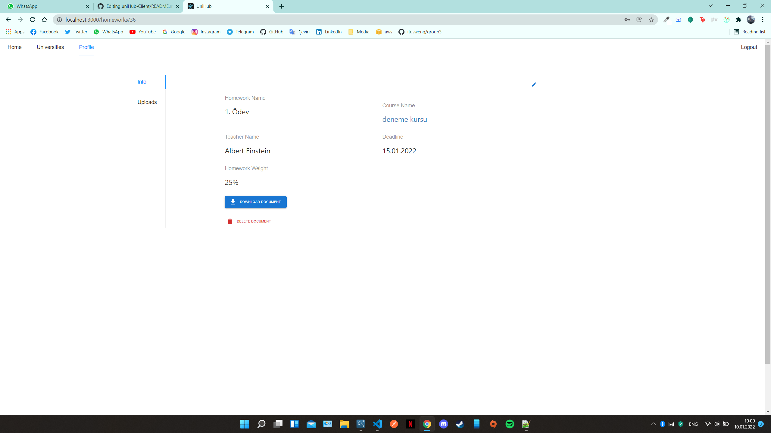GitHub - erhanyaylali1/uniHub